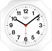 ELTON Kulaté plastové nástěnné hodiny české výroby Elton Leone – bílé E21.4755.00.000734