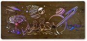 Li-Go "Malý princ" světelný obraz 230V 110x50cm provedení povrchu: dub světlý