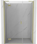 Mexen Mist-H L sprchové dveře otočné levé 150 cm, transparentní, zlaté kartáčované - 8A5L-150-001-55-00-L