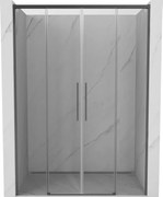 Mexen Rox, posuvné sprchové dveře 140 cm, 8mm čiré sklo, broušený grafit profil, 8C2-140-002-66-00