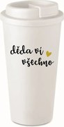 DĚDA VÍ VŠECHNO - bílý termohrnek 475 ml