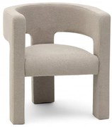 Tmavě béžové designové křeslo ALPAH E