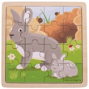 Bigjigs Toys Puzzle králík s králíčkem