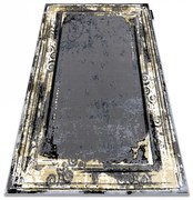 Moderní koberec DE LUXE 628 ornament vintage   Strukturální šedá / zl velikost 140x190 cm | krásné koberce cz