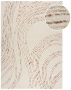 Oranžový/krémový vlněný koberec 160x230 cm Abstract Swirl – Flair Rugs