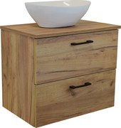 Comodo Koupelnová skříňka pod deskové umyvadlo Agria GO 60-HD- zlatý dub/zlatý dub