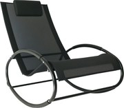 Houpací křeslo Outsunny s nulovou gravitací, ergonomické houpací křeslo s polstrováním a prodyšnou tkaninou pro použití uvnitř a venku, šedé, 105x62x8