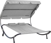 Relaxační lehátko pro 2 osoby Craftfield Bahama, šedá