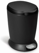 Pedálový odpadkový koš simplehuman – 6 l, černý plast