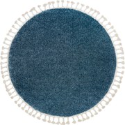 Kusový koberec Berber 9000 blue kruh, 120x120 (priemer) kruh, modrá, obývacia izba, Dywany Łuszczów