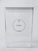 FLEKY – průhledná samolepka na dózu, základní písmo, 5 cm | DomaLEP