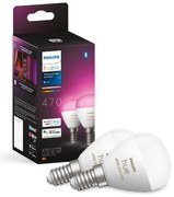 SADA 2x LED RGBW Stmívatelná žárovka Philips Hue WACA P45 E14/5,1W/230V