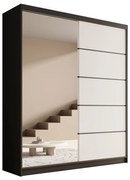 Posuvná šatní skříň se zrcadlem Nico 180 White White 6 2