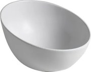 Sapho Sapho, DOME OBLIQUO keramické umyvadlo na desku vysoké, Ø 44,5cm, bílá, WH031