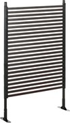 Zahradní plot Outsunny, kovový plot 93 x 150 cm vysoký, dekorativní mřížkový plot se stojany, plot pro psy, horní obloukový plot, krajinářský plot pro