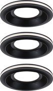 P 92252 LED vestavné svítidlo Sormus 3ks sada IP65 kruhové 100mm 3x4,8W / 1,5W / 230V 3000K černá - PAULMANN