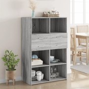 Skříň highboard šedá sonoma 80 x 42,5 x 124 cm kompozitní dřevo