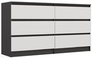 Komoda MALWA M6 140 - antracit + bílá