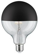 Paulmann 28679 LED žárovka s matně černým vrchlíkem, 6,5W LED 2700K E27 stmívatelná, výška 17,4cm