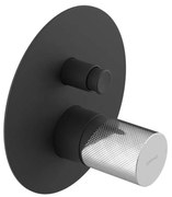 Sapho Ultratap - Baterie pod omítku, pro 2 spotřebiče, s tělesem, matná černá/chrom UT042TBC