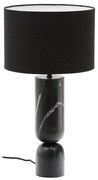 Černá mramorová stolní lampa s textilním stínidlem (výška 57 cm) Vex – Kave Home