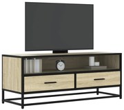 TV skříňka dub sonoma 100 x 34,5 x 40 cm kompozitní dřevo a kov