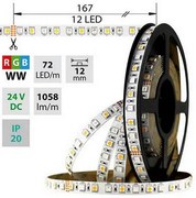 LED pásek McLED 24V RGBW WW teplá bílá 12mm IP20 17,3W/m ML-128.633.60.0 (5m)