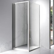 BPS-koupelny Čtvercový sprchový kout HYD-SK04B 80x80 chrom/transparent + vanička HYD-SSV-ST02A černá