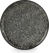 Černý/krémový dezertní talíř z kameniny ø 20 cm Gravel – ONA