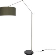 Stojací lampa černá nastavitelná se zeleným stínidlem 50cm - Editor