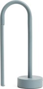 Světle modrá kovová LED stolní lampa (výška 30 cm) Bow – Kave Home