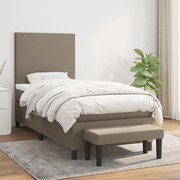 Box spring postel s matrací taupe 90x190 cm textil 3136401