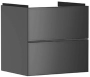 Hansgrohe Xevolos E - Umyvadlová skříňka 58x58x48 cm, 2 zásuvky, matná šedá/metalická šedá 54177770