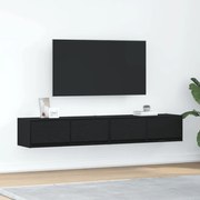 TV skříňky 2 ks Dub černý 80x31x25,5 cm Dřevěné konstrukce