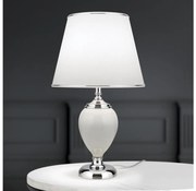 Orion LA 4-1229 - Stolní lampa OVUM 1xE27/40W/230V 48 cm keramika bílá/chrom