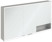 Villeroy & Boch My View+ - Zrcadlová skříňka s LED osvětlením 140x75x17 cm, 3 dvířka, šedá A4811400