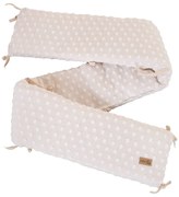 Béžový mantinel do postýlky s příměsí bavlny 170 cm Frosty Almond – Roba