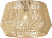Stropní lampa černá s béžovým lanovým stínidlem 50/50/30 - Cyl