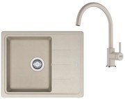 Franke - Kuchyňský set G278SA, fragranitový dřez BFG 611-62 a baterie FC 6018.082, sahara 114.0700.803