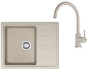 Franke Sety - Kuchyňský set G278SA, fragranitový dřez BFG 611-62 a baterie FC 6018.082, sahara 114.0700.803