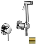 Paffoni Bidet Kit - Bidetová baterie pod omítku, se sprškou a tělesem, kartáčovaná zlatá KITDUP110HGSP