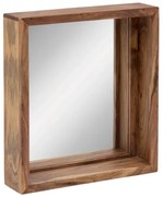 furniture-nabytek.cz - Masivní koupelnové zrcadlo Sidora z akácie, lakované, hnědé – 56×18×65 cm