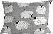 Polybavlněný povlak na polštář SHEEP POLY 70x90 cm, šedý