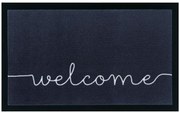 Hanse Home, Protiskluzová rohožka Welcome 104512 Anthracite/Cream - na ven i na doma, 45x75, šedá, chodba / předsíň