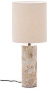Béžová mramorová stolní lampa s textilním stínidlem (výška 54 cm) Raze – Kave Home