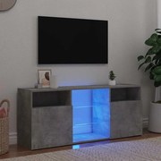 TV skříňka s LED osvětlením betonově šedá 120 x 30 x 50 cm