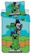 Jerry Fabrics Povlečení bavlna Minecraft Mobs Here 140x200, 70x90 cm