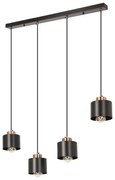 Černé kovové závěsné svítidlo 12x75 cm Olena – Candellux Lighting