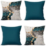 Povlaky na polštáře v sadě 4 ks 43x43 cm Optic - Minimalist Cushion Covers