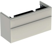 Geberit Smyle Square - Umyvadlová skříňka, 118x47x62 cm, 2 zásuvky, pískově šedá 500.356.JL.1